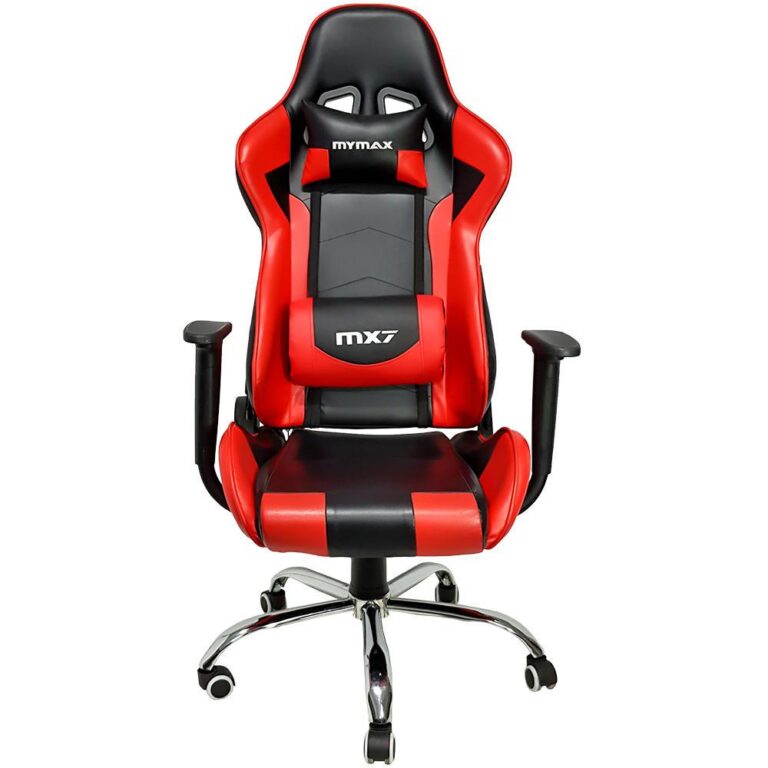 Cadeira Gamer Mymax MX7 Giratória, Preto/Vermelho - Ipê Informática