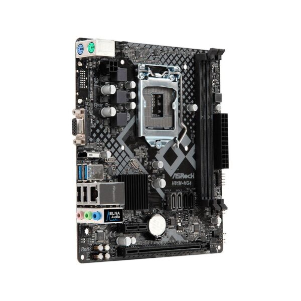 Placa mãe P/ Intel Asrock LGA 1150 H81 R4.0 Micro ATX - H81M HG4 - Ipê Informática